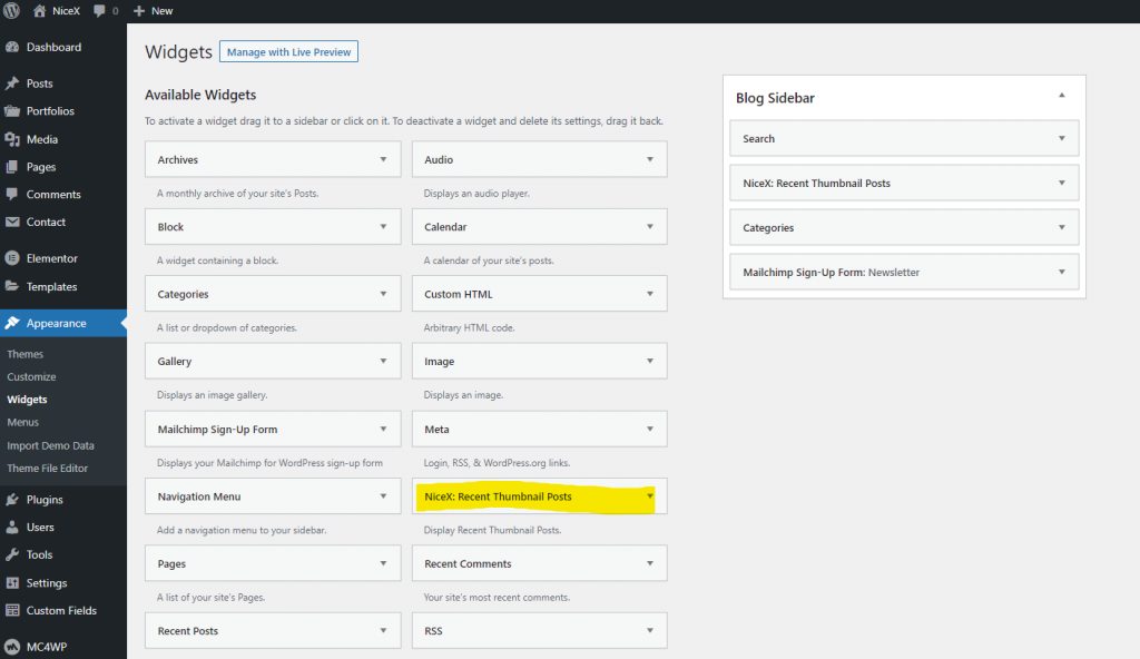 Widgets – Documentation